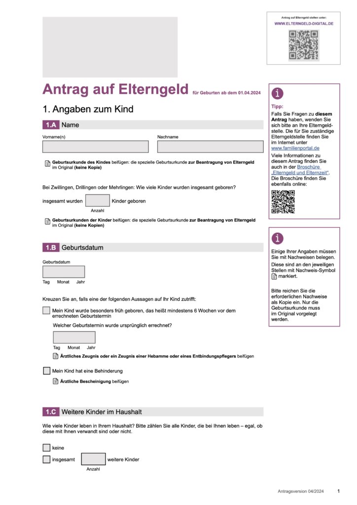 Elterngeld beantragen – Wann | Wo | Wie Antragsformulare